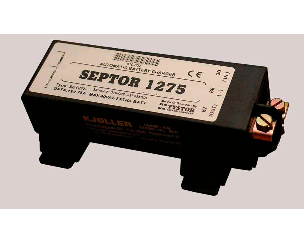 Septor 1275 Duo ladeskillerelæ Batteriseperator - bådudstyr til lavpris ...